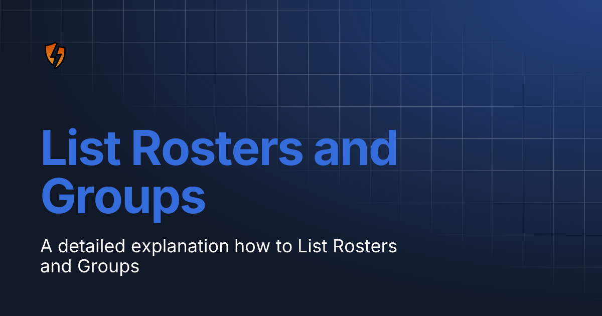 List Rosters and Groups | ClashPerk Docs