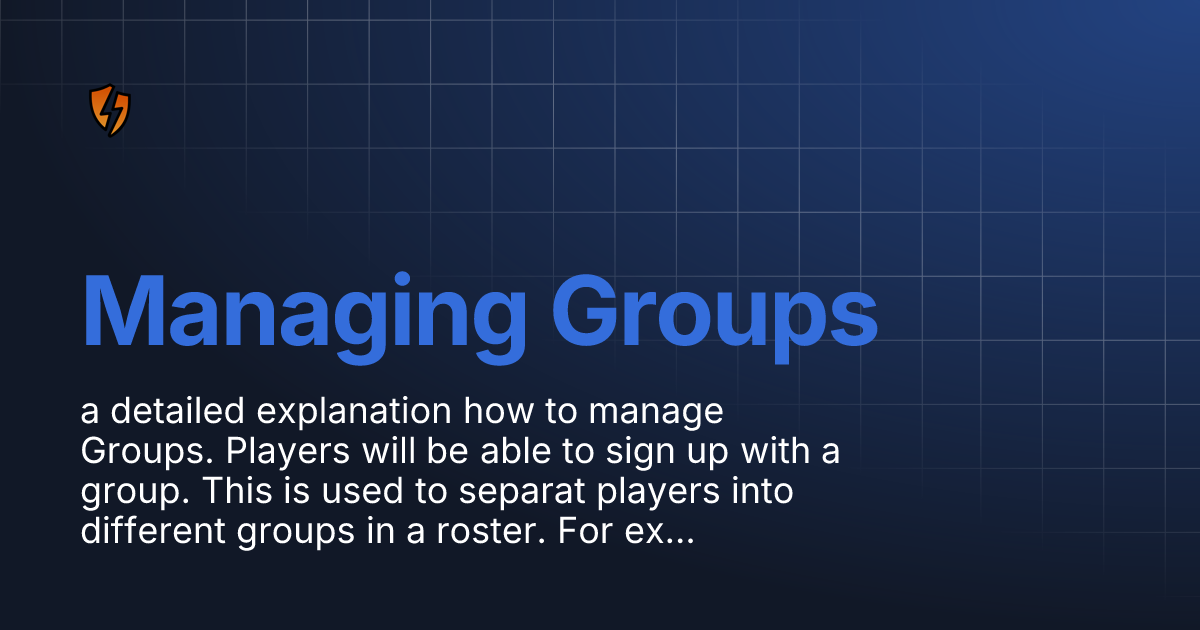 Managing Groups | ClashPerk Docs