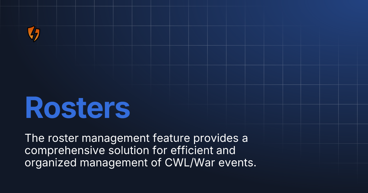 Rosters | ClashPerk Docs